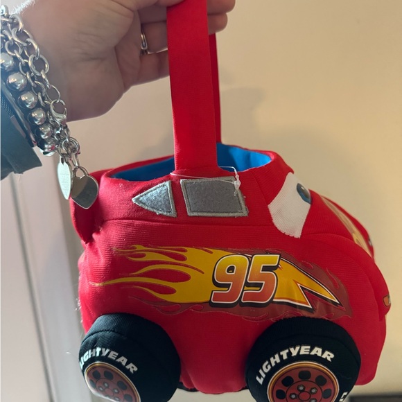 Pixar | Toys | Red Lightning Mcqueen Plush Toy Car Treattoy Bucket ...